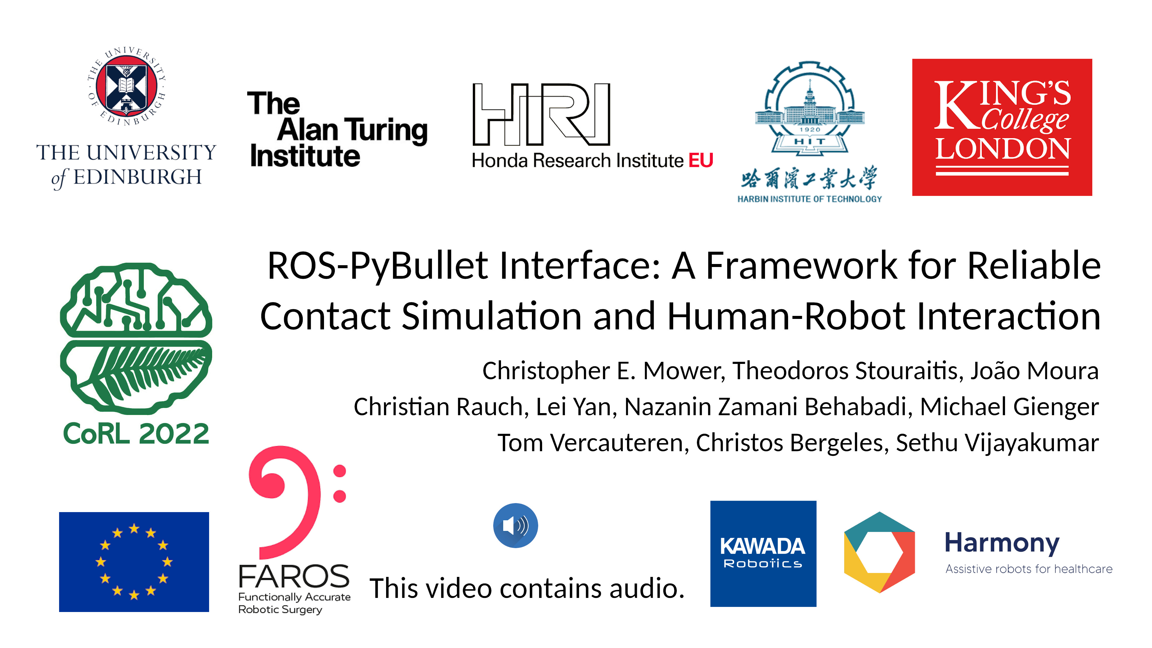 Video for the ROS-PyByllet Interface | FAROS